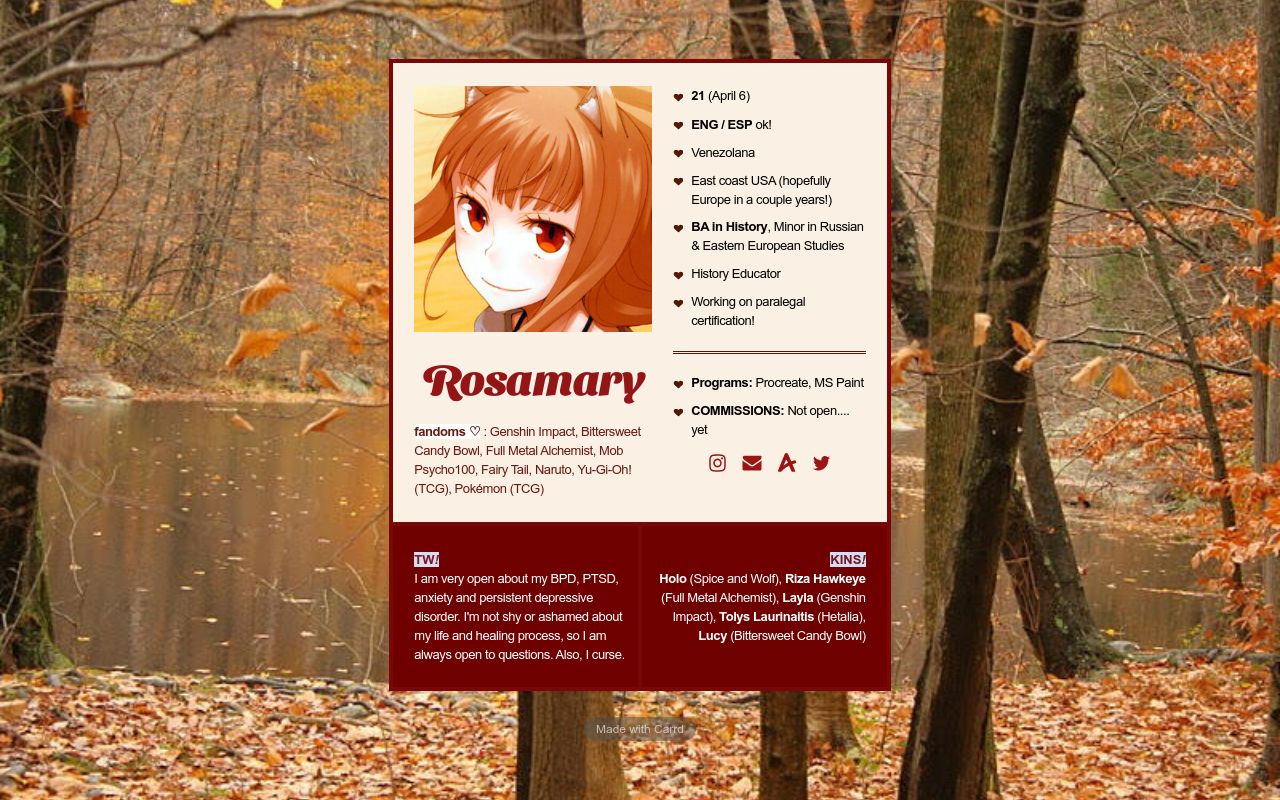 rosamary - about me!